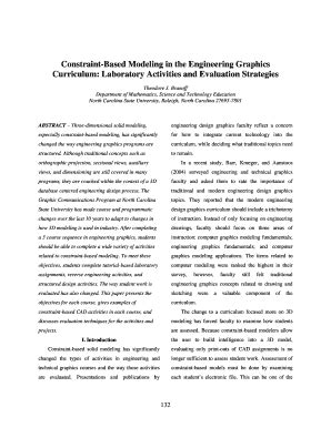 Fillable Online Constraint Based Modeling In The Engineering Graphics Fax Email Print Pdffiller
