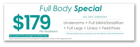 Current Laser Hair Removal Specials And Discounts Laser Derm