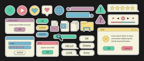 Retro Ui Vector Art Icons And Graphics For Free Download