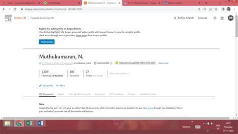 Successfully Reached 100 Documents With 1789 Citations In Scopus