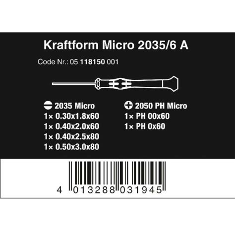 Promo Obeng Micro Set Wera 05118150001 20356 Micro A Screwdriver Set 6