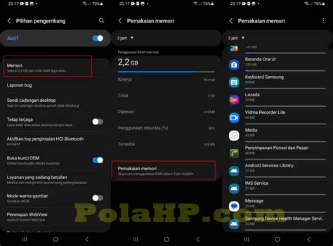 2 Cara Cek Ram Hp Samsung Melihat Pemakaian Memori Polahp