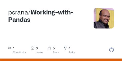 Github Psrana Working With Pandas