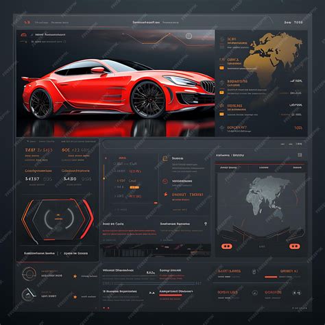 Premium Ai Image Web Dashboard Automotive Vehicle Tracking Dashboard Grid Based Layout Slee
