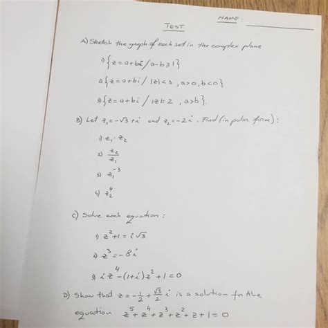 Solved Sketch The Garph Of Each Set In The Complex Plane Z Chegg