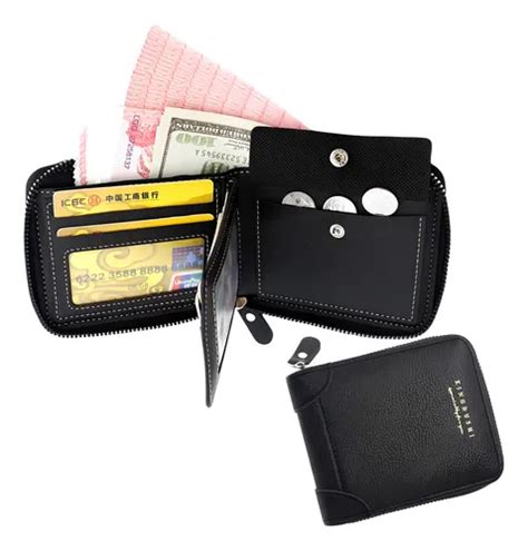 Carteras Monedero Para Hombre Caballero Billetera Con Cierre MercadoLibre