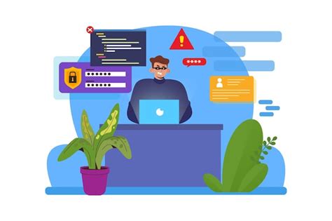 premium vector hacker stealing user data