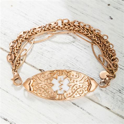 Custom Medical Alert Id Bracelet With Engraving Stainless Steel