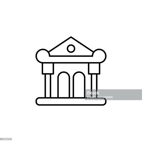 歷史 博物館圖示用於 Ui 和 Ux網站或移動應用程式的歷史記錄圖示的簡潔細線輪廓向量向量圖形及更多剪裁圖圖片 剪裁圖 商標 圖書館