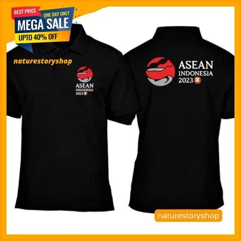 Jual Kaos Polo Shirt Baju Kerah Ktt Asean Indonesia 2023 Logo Negara