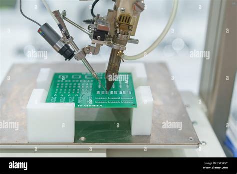 Automated Printed Circuit Board Pcb Assembly Machine In Action