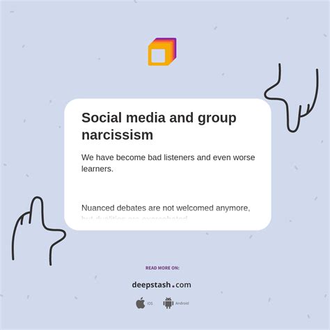 Social Media And Group Narcissism Deepstash