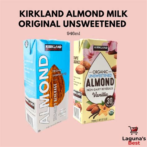 Kirkland Almond Milk Unsweetened 946ml Original Vanilla Non Dairy