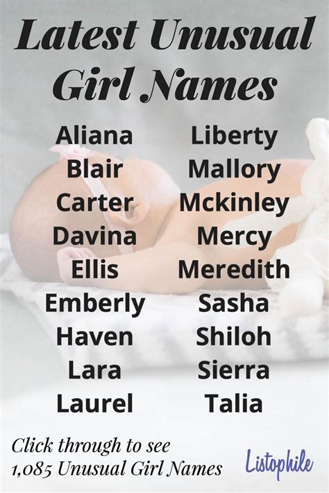 1085 Unusual Girl Names List Of Latest Unusual Girl Names Click