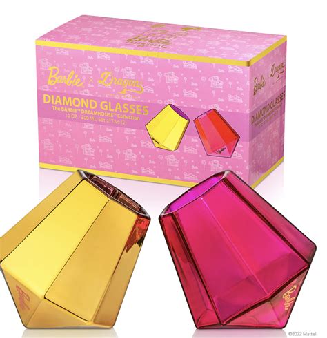 Barbie™ X Dragon Glassware® Dreamhouse™ Diamond Glasses American