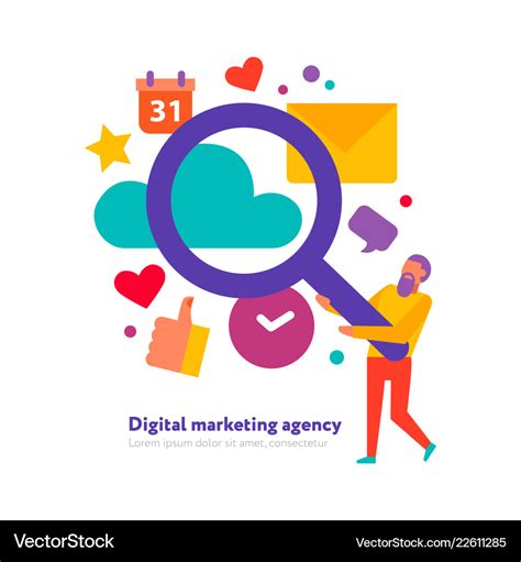 Digital Marketing Agency Royalty Free Vector Image