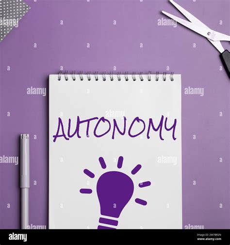 Text Sign Showing Autonomy Business Idea Vehicle That Can Guide Itself Without Human Conduction