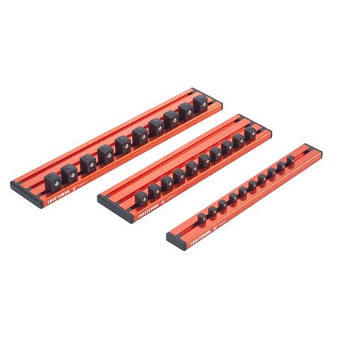 V Series™ Magnetic Orange Socket Rails 3 Pk Craftsman