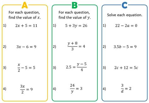 Algebra: 2 Step Addition & Subtraction Equations (Set 2 - Worksheets Library