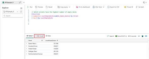 リアルタイム インテリジェンスでクエリの視覚化を追加する Microsoft Fabric Microsoft Learn