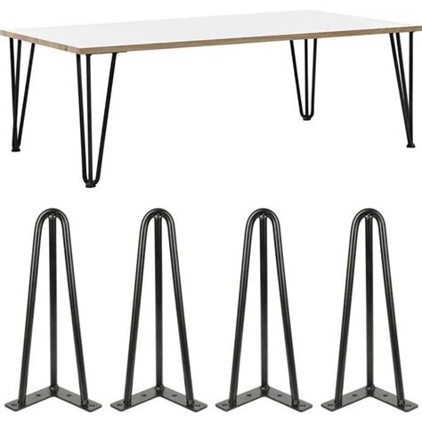 WSdwqaa Lot de 4 Pieds de table Pieds En Épingle À Cheveux En Acier