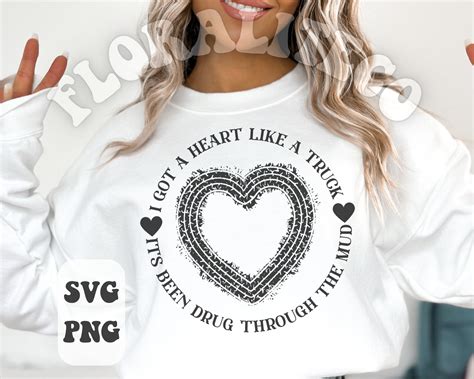 Country Music Svg Lainey Wilson Svg Heart Like A Truck Country Music