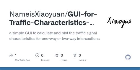 github nameisxiaoyuan gui for traffic characteristics for arterial