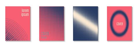 도트 포스터 세트 원이 있는 멋진 예술 2d 프리젠 테이션의 동적 요소 추상 전단지 미니멀리스트 음악 질감 기하학적 하프톤 커버 트렌디 도트 포스터 0명에 대한 스톡 벡터