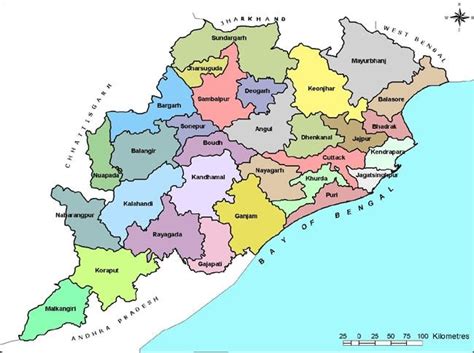Odisha Geographical Map