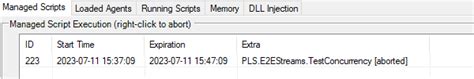 Pending Script Aborted Dataminer Dojo
