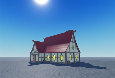Low Poly Medieval House Clearly Development