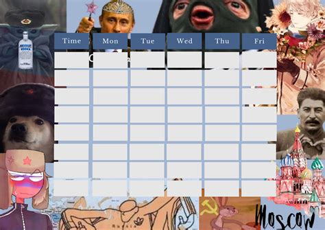 Russian Class Schedule Rosyjski Plan Lekcji Class Schedule How To