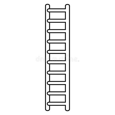 Las Escaleras De Madera Aislaron El Ejemplo Ilustración Del Vector