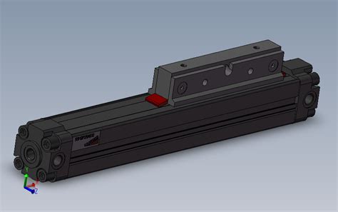 磁耦合式无杆缸 Solidworks 2018 模型图纸下载 懒石网