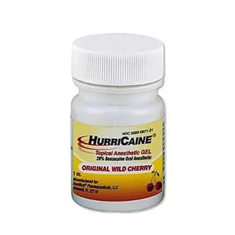 Anestesia Hurricaine Gel Tópico 20 Benzocaina 28 Grs