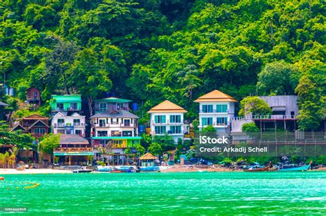Koh Phi Phi Don 태국 섬 해변 석호 석회암 바위 관광에 대한 스톡 사진 및 기타 이미지 관광 석호 팡아