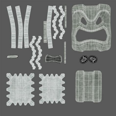 Thwomp Cinder Block Super Mario Assets 3d Model 22 C4d Fbx Obj