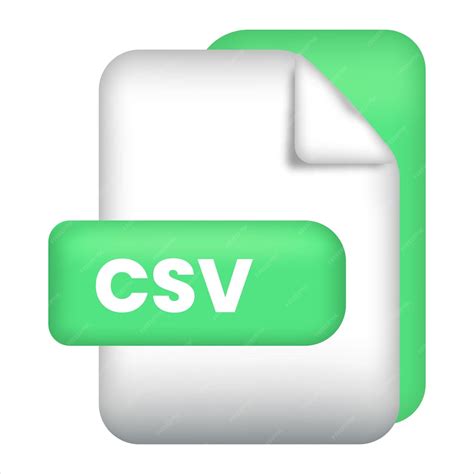 Premium Vector Csv File Format Icon Csv File Format 3d Render Icon