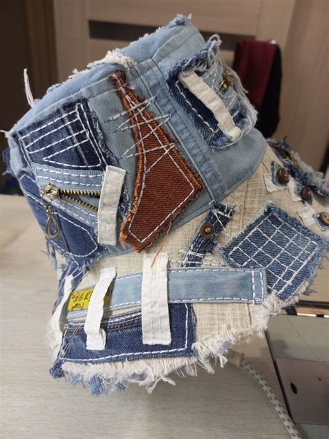 Джинсовая панама в 2025 г Выкройка шляпы Выкройки шляп Шарф шляпа