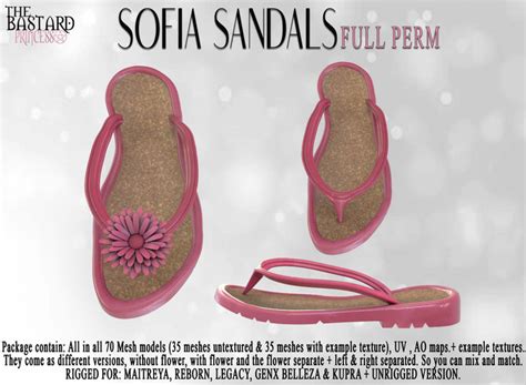Second Life Marketplace The Bastard Princess Sofia Sandals Full Perm Shoes