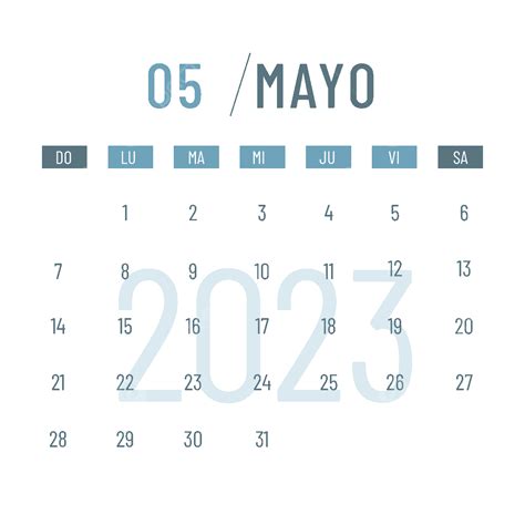Mayo 2023 Calendario Español Png 2023 Calendario Calendario 2023