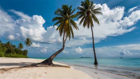 Outheast Asia Beach White Sand Foamy Waves Blue Sea Clear Sky