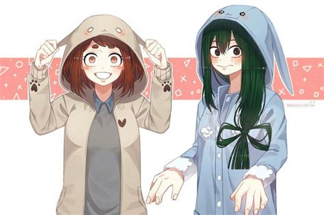 Uraraka Ochako And Tsuyu Asui Ragazza Anime Ragazza Anime