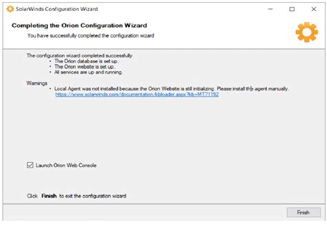 validating website while running configuration wizard in orion 2020 2