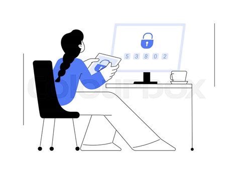 Two Factor Authentication Verification Abstract Concept Vect Colourbox