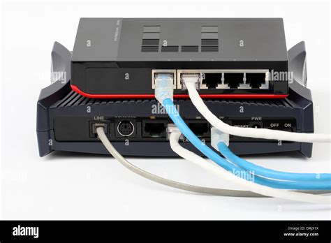 Ethernet Switch Isolated And Router Modem Connect Lan On The White Background Stock Photo Alamy