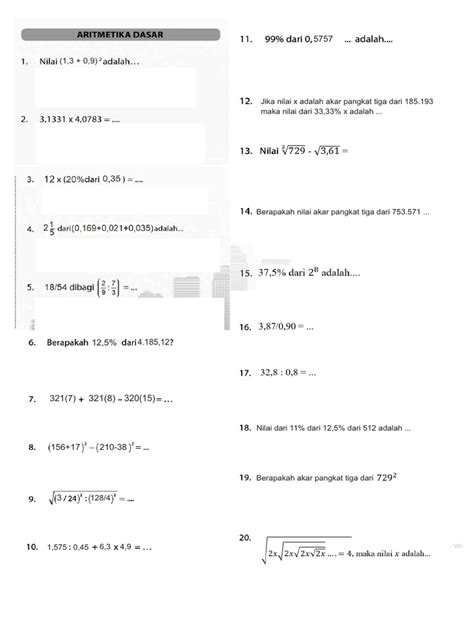 Latihan Soal Numerik Baru 2 Pdf