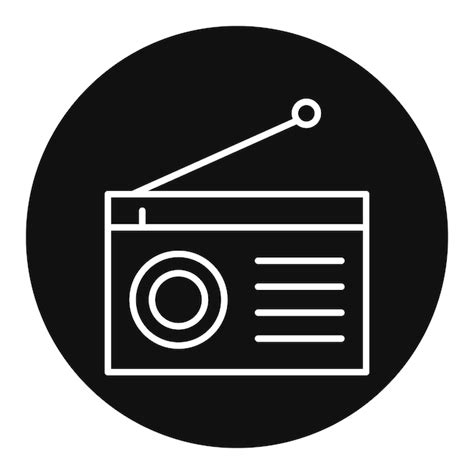 라디오 터 일러스트레이션 프리미엄 벡터