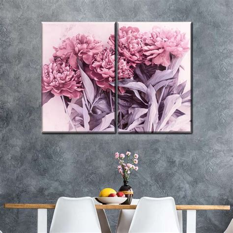 Digital Prints Pink And White Peonies Fine Art Botany Set Of 3 Photos