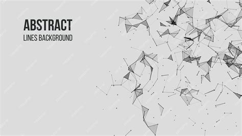 Premium Vector Vector Technology Background Plexus Effect Abstract Polygonal Background With